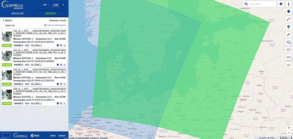 Browser: How to visualise a specific image before mosaicing ...