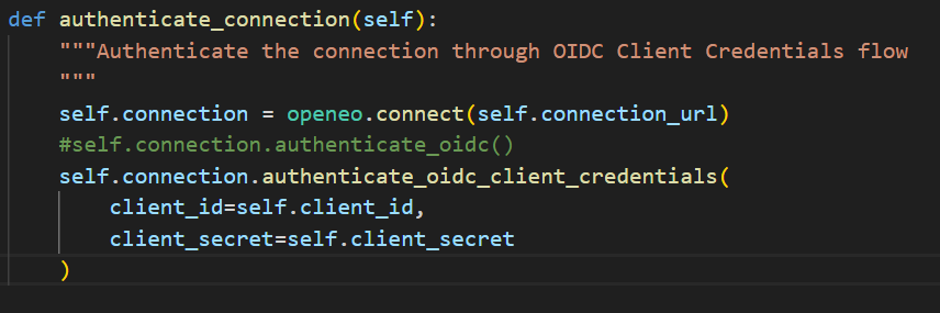 Non-interactive connection authentication - openEO - Copernicus Data Space Ecosystem | Community ...